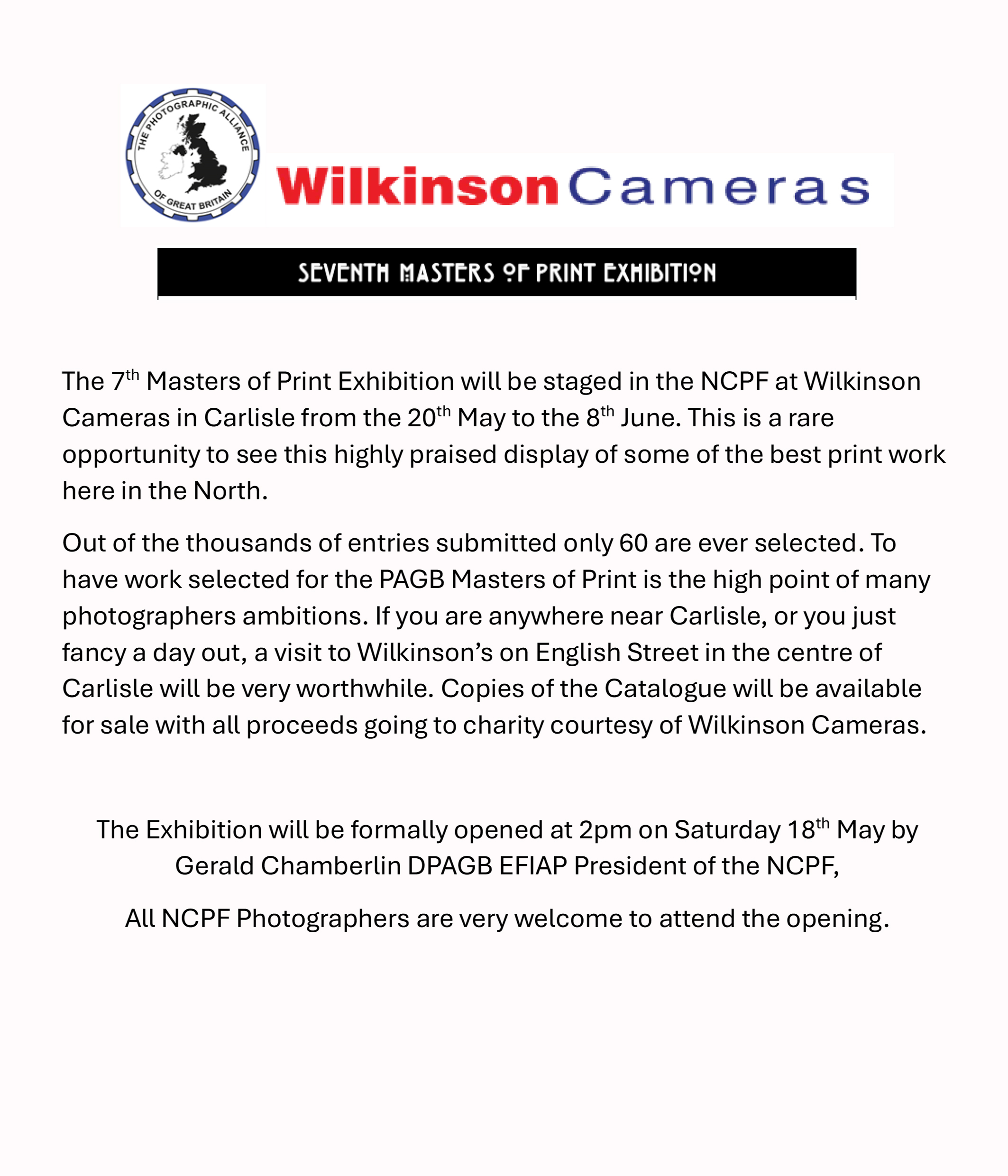 7th Masters of Print Exhibition – Northern Counties Photographic Federation