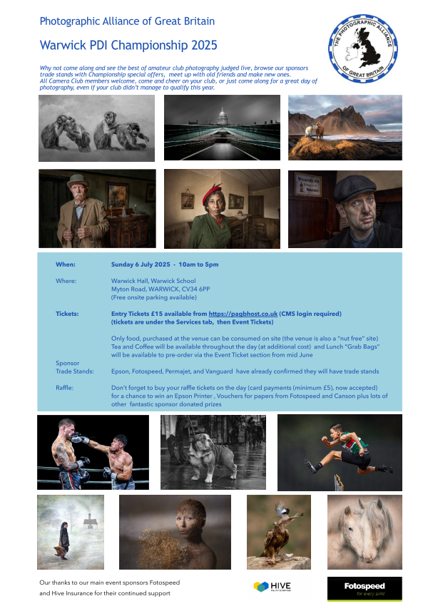 Warwick PDI Championship 2025 – Northern Counties Photographic Federation